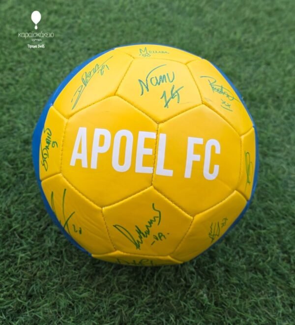 APOEL FC – OFFICIAL TEAM SIGNED BALL – SEASON 2025/2026 – CharityIdols.com