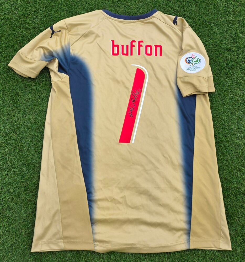 GIANLUIGI BUFFON – ITALY NATIONAL TEAM – MATCH ISSUED AND SIGNED JERSEY ...
